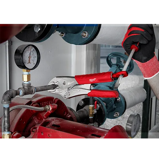 Pinzas de presión de punta curva TORQUE LOCK de 5" con agarre durable